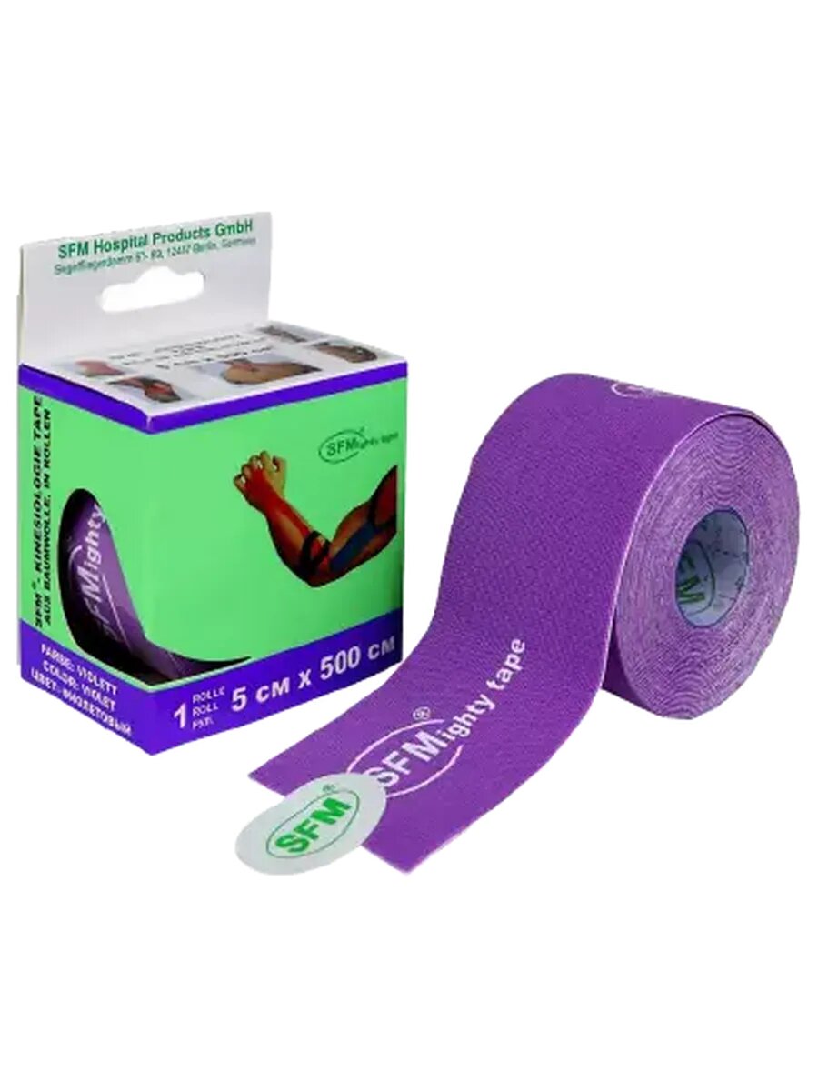 Кинезио-тейп Лента SFM-Plaster фиолетовый 5смх5м