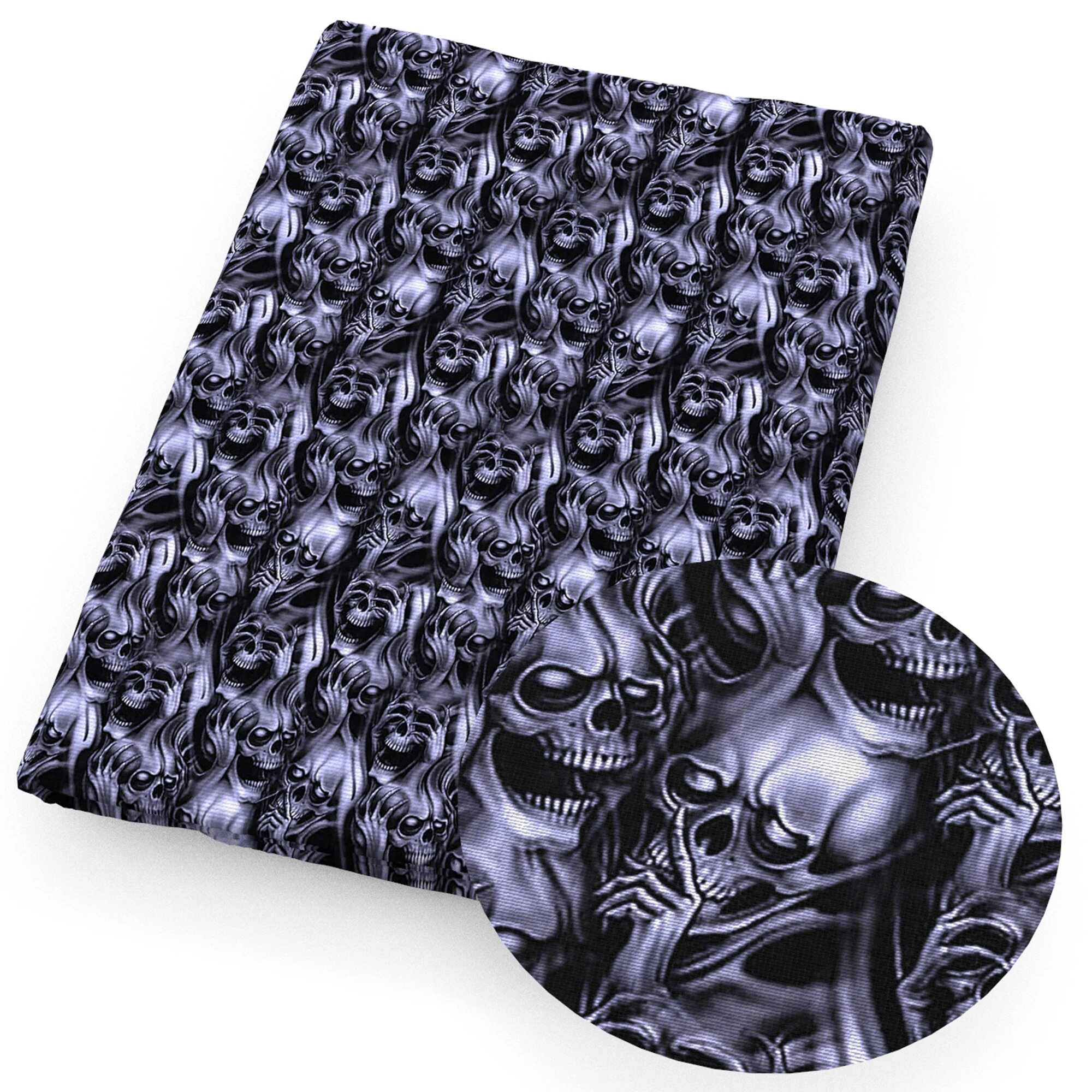 Хоррор ткань полиэстер хлопок 50*145 см Темно-синий, Polyester Cotton, 1112350