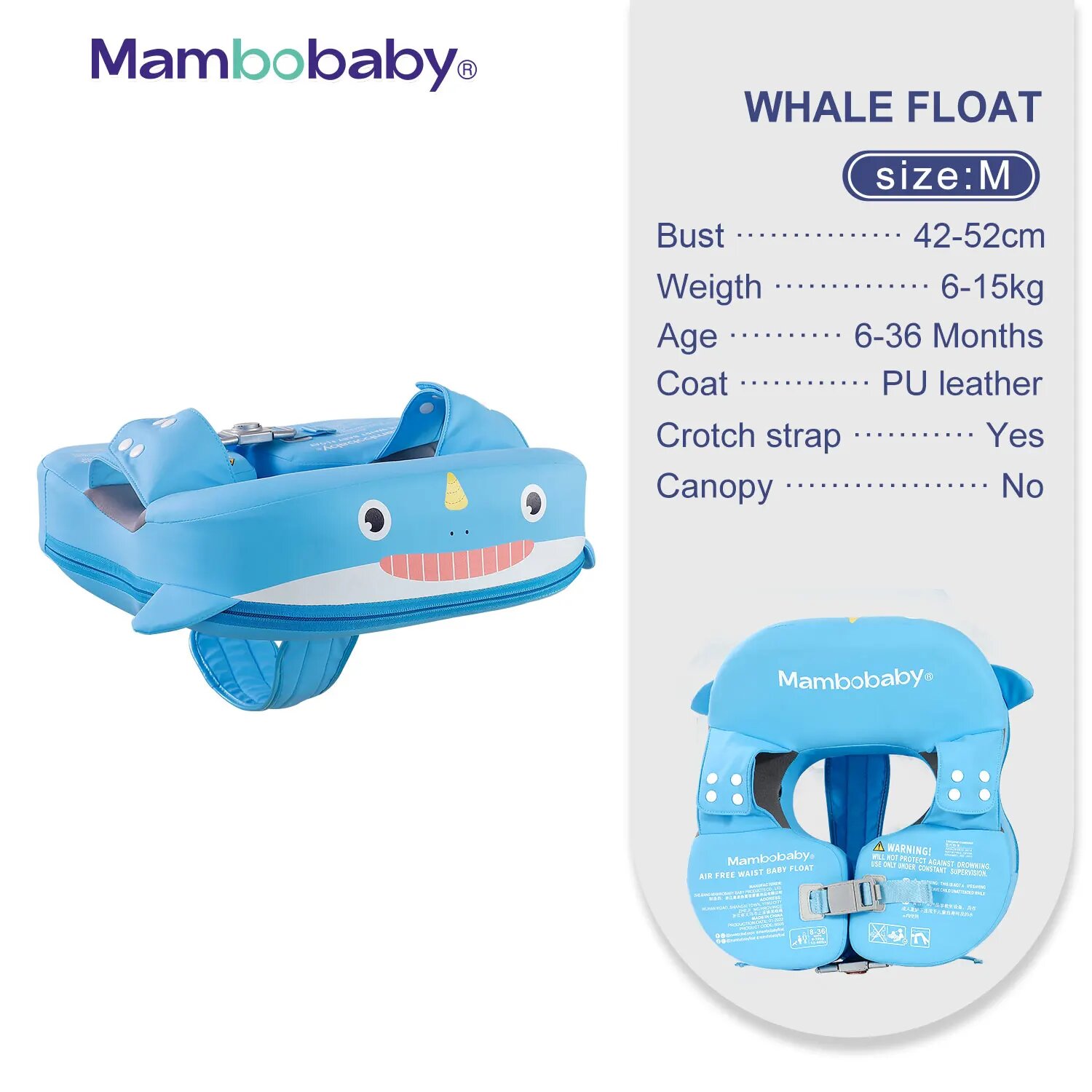 Детские поплавки Mambobaby VIP Blue Whale Float