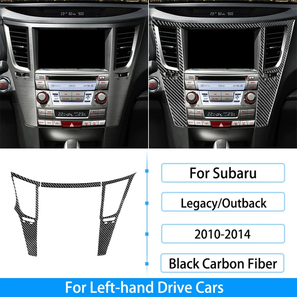 Для Subaru Legacy Outback 2010 2011 2012 2013 2014 углеродное волокно переключение передач воздуховыпускная панель комплект автомобильных аксессуаров для интерьера стикер Black