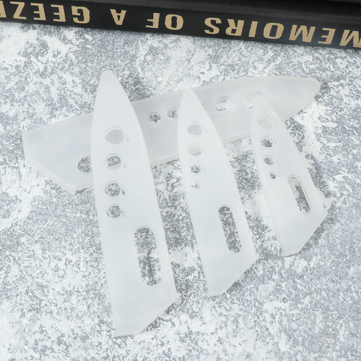 4 Штуки Защитных Крышек Для Ножей, Прозрачные, Для Защиты Ножей