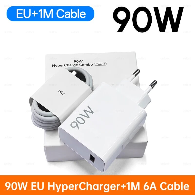 Оригинальное Зарядное Устройство Xiaomi 90W USB EU Turbo Fast Charge Power 90W EU and 1m cable