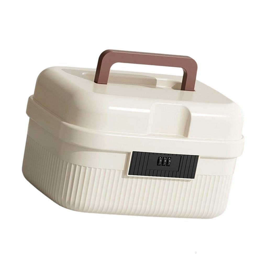 Многофункциональный запираемый контейнер, Молочно - белый - L