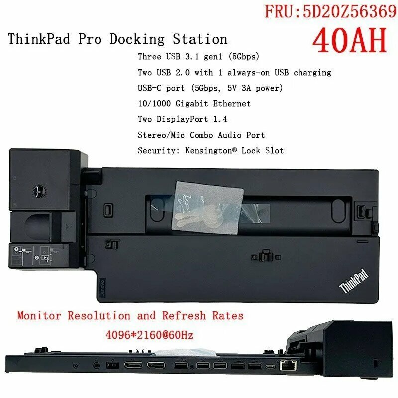 Lenovo ThinkPad 40AH Док-станция для ноутбуков Рабочая станция Расширенный док