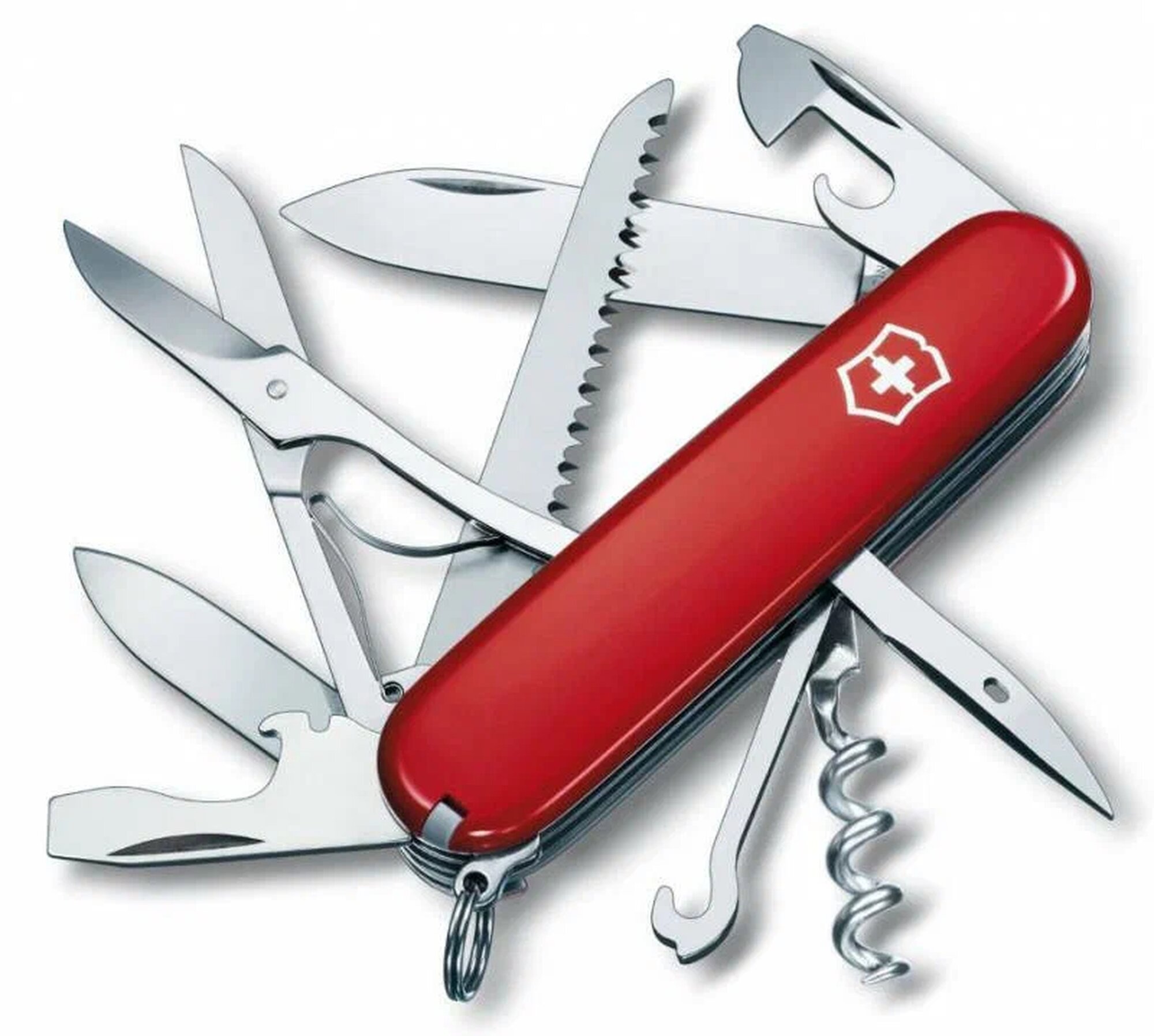Нож Victorinox Huntsman, 15 функций, складной, красный, 67мм