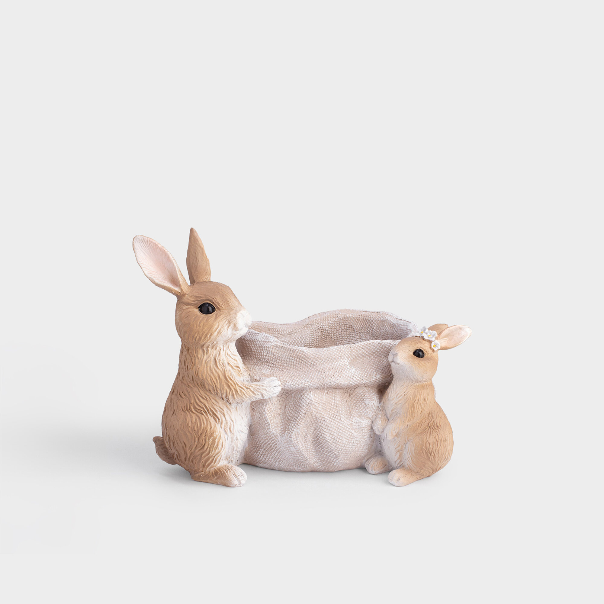 Конфетница, 24х19 см, полирезин, бежевая, Кролики, Natural Easter, Kuchenland