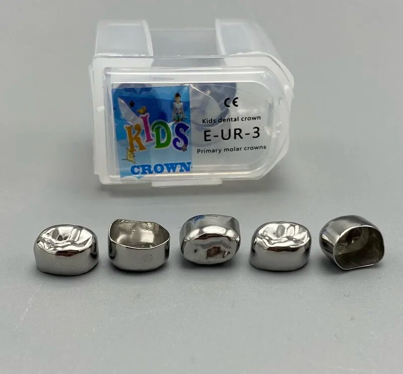 Стоматологические короны для детей E-UR-3, нержавеющая сталь, цвет: Upper Right E3