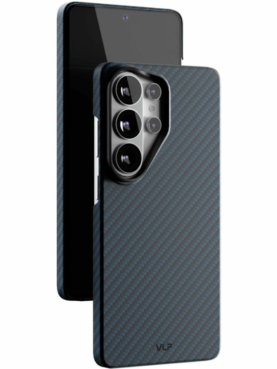 Чехол-накладка VLP Kevlar Case with MagSafe для смартфона Samsung Galaxy S26 Ultra, синий