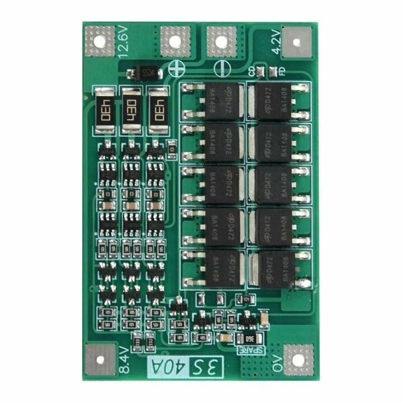 Плата защиты 3S 40A для отвертки 12V Li-Ion 18650 Батарейная плата с модулем Батарея Баланс Лиион