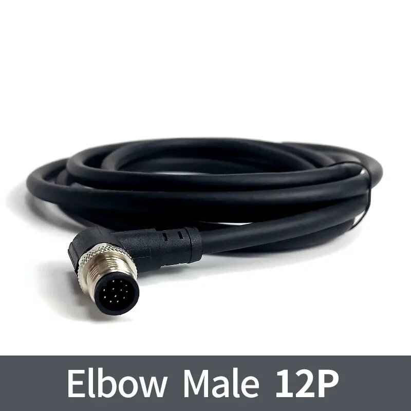 2Meters M12 sensor connector waterproof cable plug Male&Female 4 5 8 12Pin PVC Integrated injection molding M12 connectors