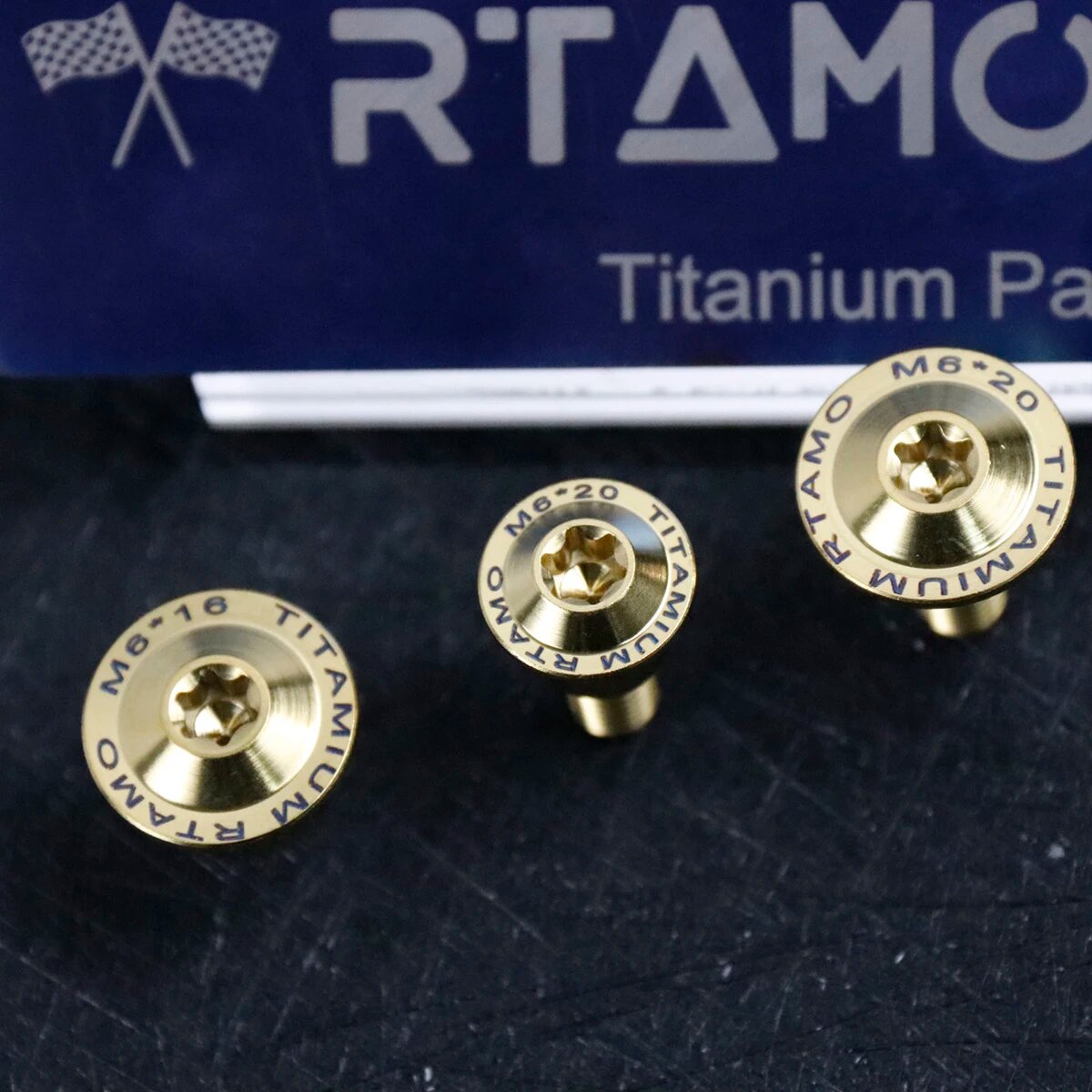 RTAMO Титановые болты M6 для переднего крыла Suzuki GSX1000 Gold (1pc), M6X16X12.5S