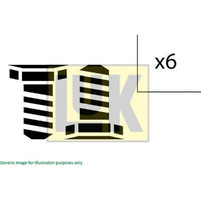 Комплект болтов крепления маховика LUK 411016610 Citroen, Ford, Mazda, Peugeot 1.6hdi 04->, 6 шт