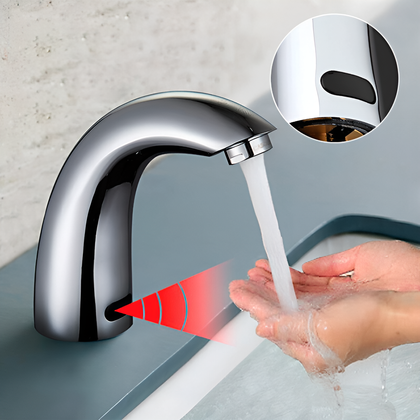 Смеситель для раковины электронный (сенсорный) Gappo G5RQ17QT хром