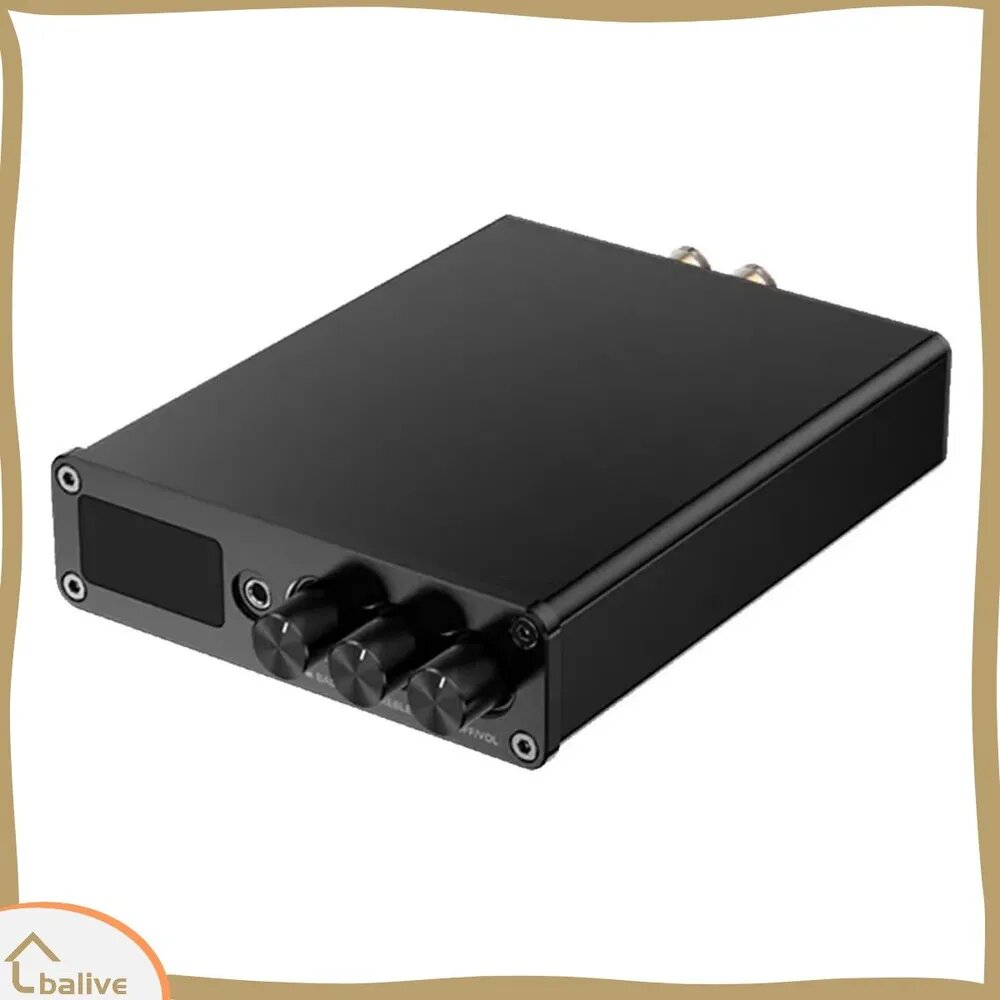 Усилитель мощности 2xTPA3116D2 Bluetooth 5.3 Класс D 2.0 Аудио 100 Вт x 2 Микрофон USB Вход с дистанционным управлением ЕС Вилка