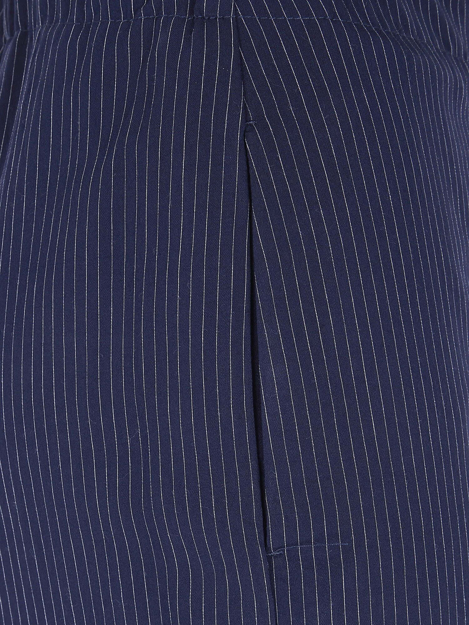 Брюки Seventy Pinstripe-pattern straight-leg trousers, размер 42, blue — фото 1