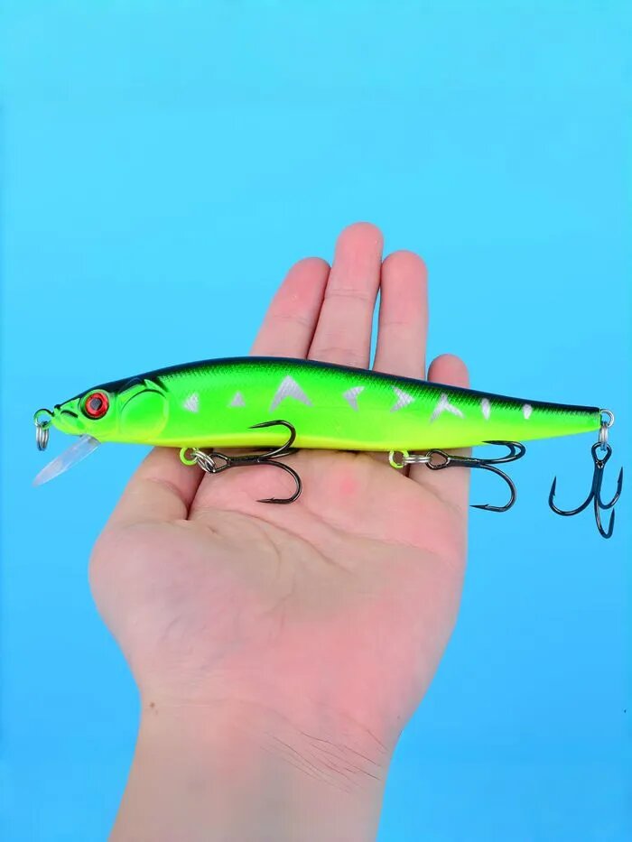 Воблер Minnow 14 см 20 г, тонущий, с 3D глазами, искусственная твердая приманка для ловли щуки, окуня, судака и сома на спиннинг
