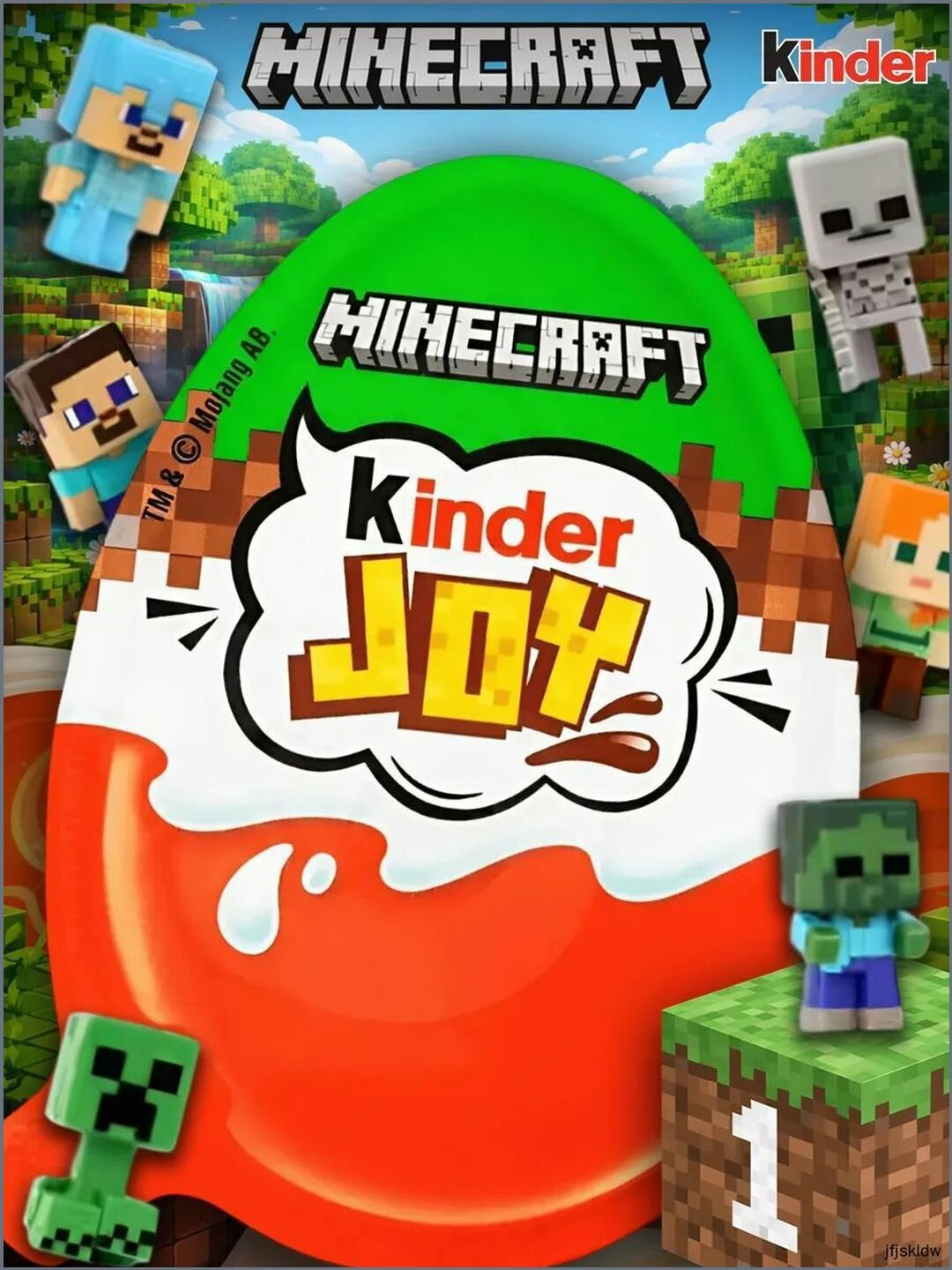 Kinder Joy Minecraft, Киндер Джой майнкрафт! 1 шт.