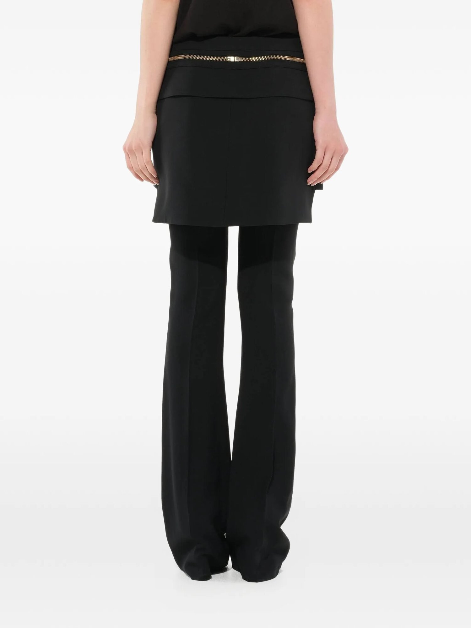 Брюки GIVENCHY Zip-detail buttonet trousers, размер 36, black/black — фото 1