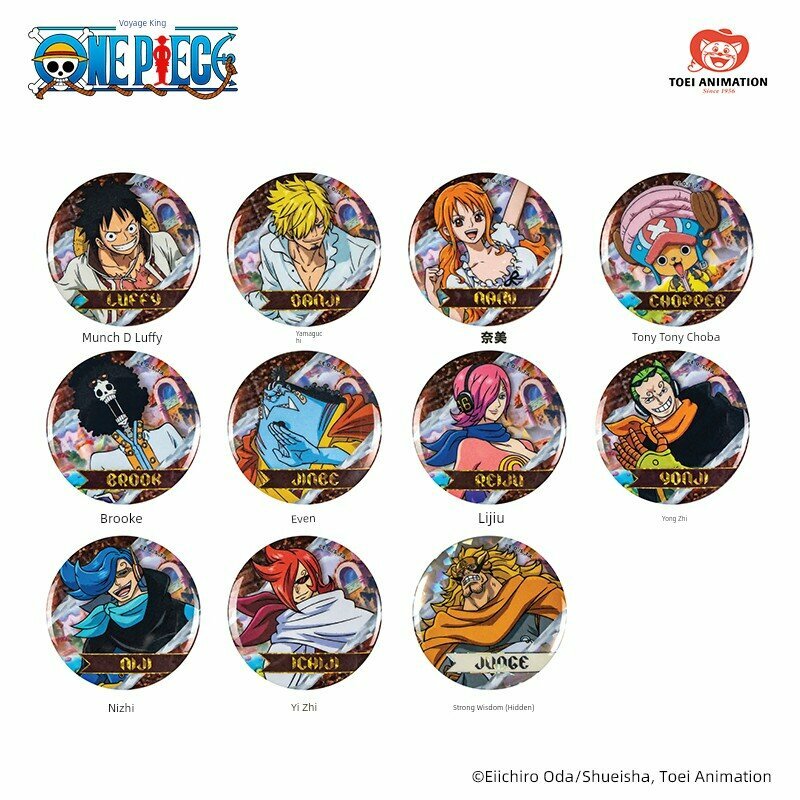 Toei Animation One Piece MEBUKU Cake Island Series Значок для бара Слепая коробка Анимация Новый продукт Значок Слепая