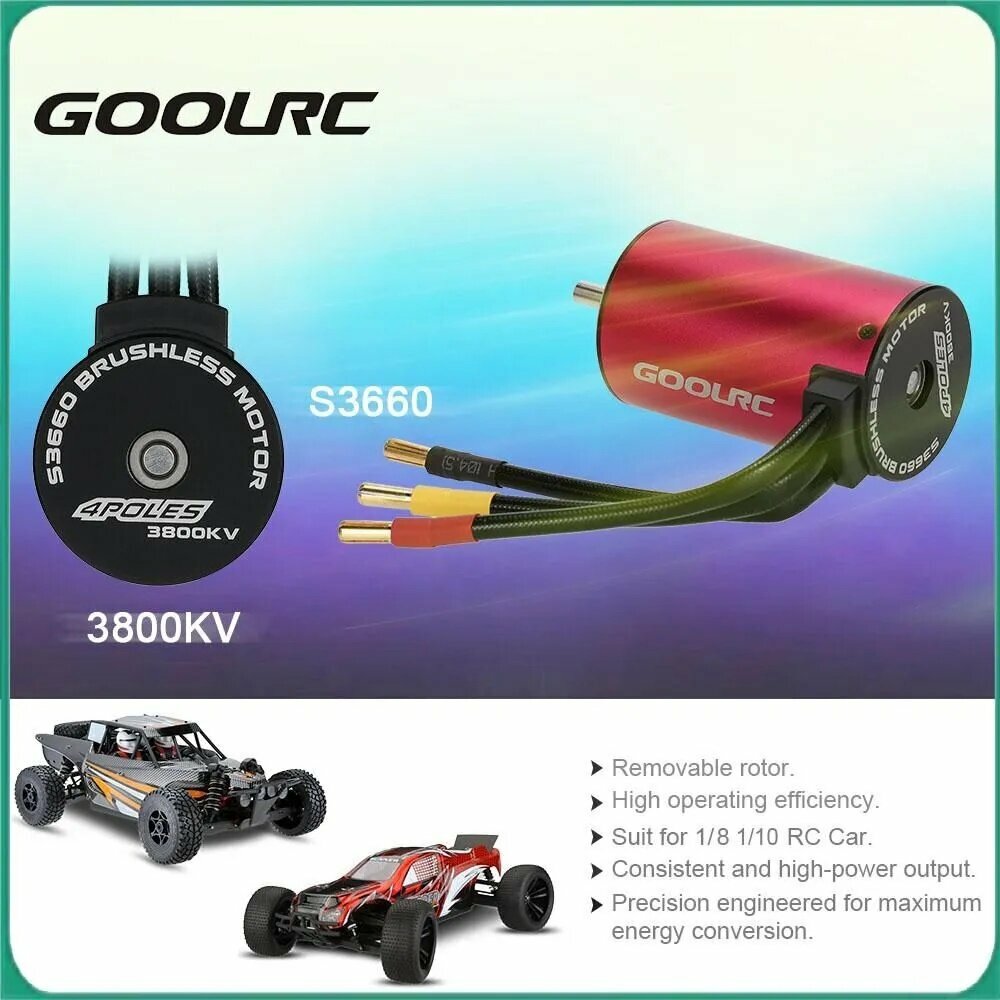 GoolRC S3660 3800KV, универсальный бесщеточный мотор для радиоуправляемого транспорта