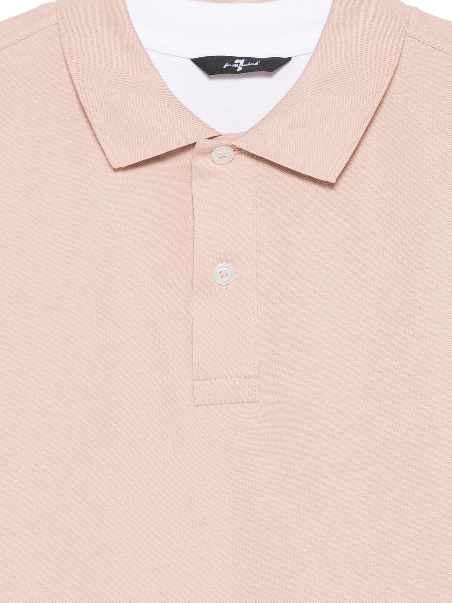 Рубашка 7 For All Mankind Layered-effect polo shirt, размер 46, pink — фото 1
