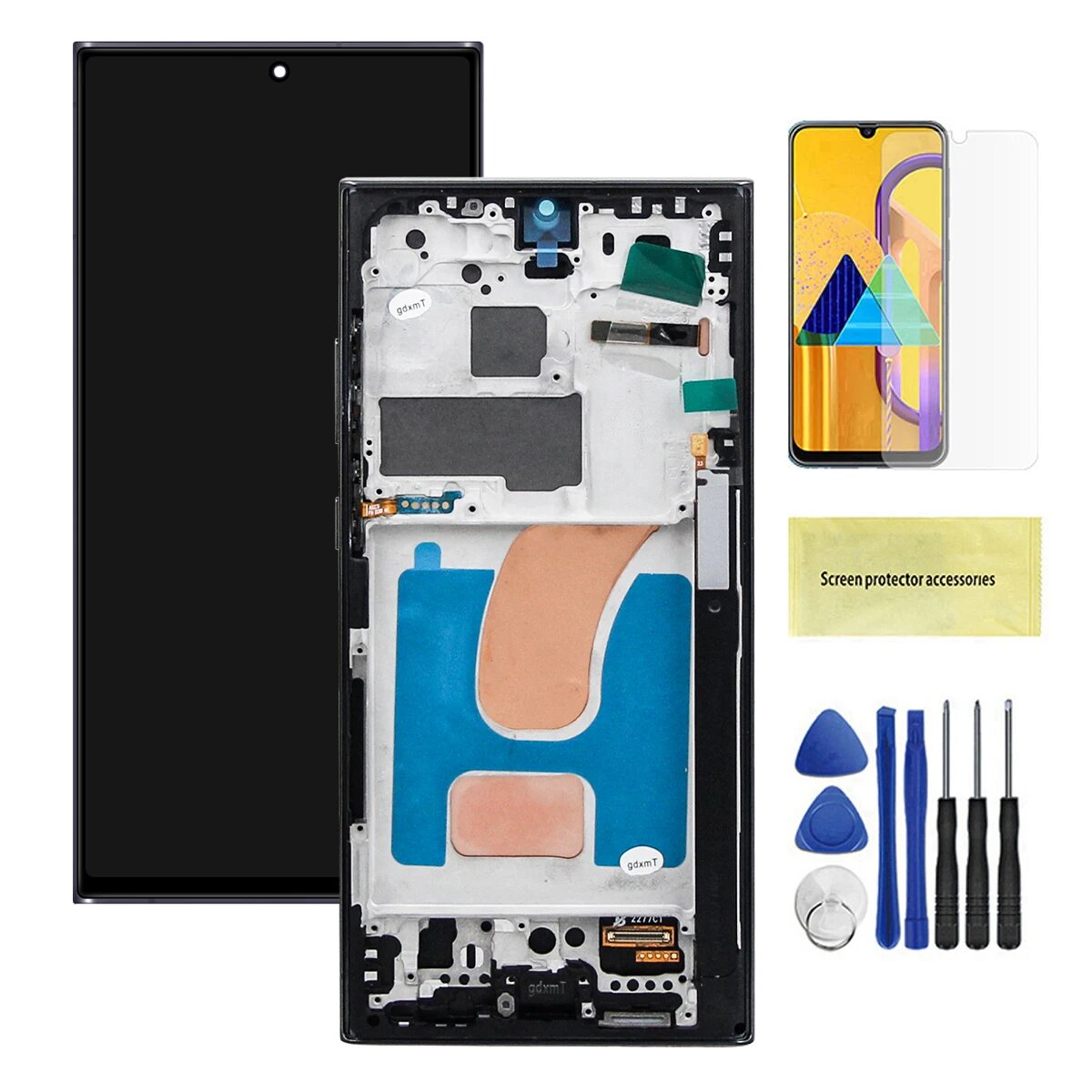 Экран в сборе Samsung S23 Ultra EU Black Frame