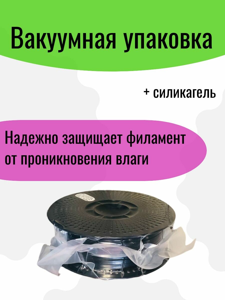 Пластик черный (филамент) для 3D принтера — фото 1