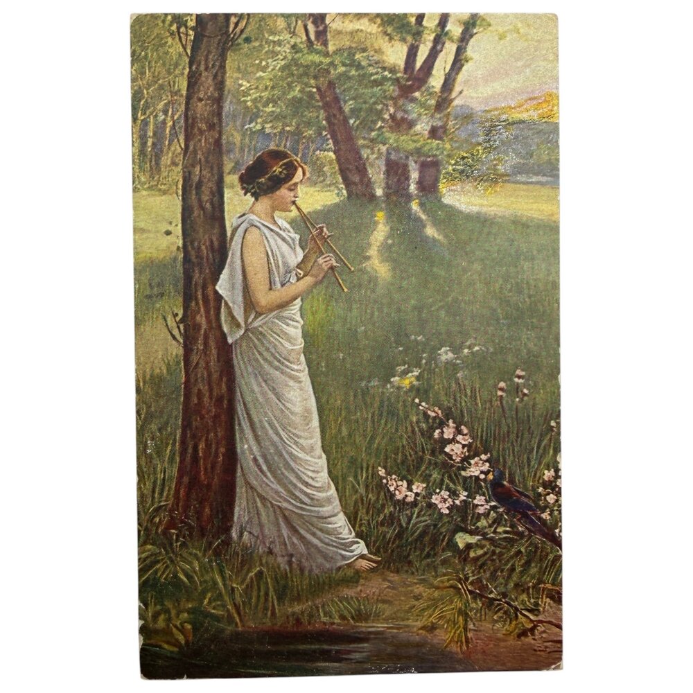 Почтовая открытка "Аллегория Музыки" 1900-1917 гг. Австро-Венгрия