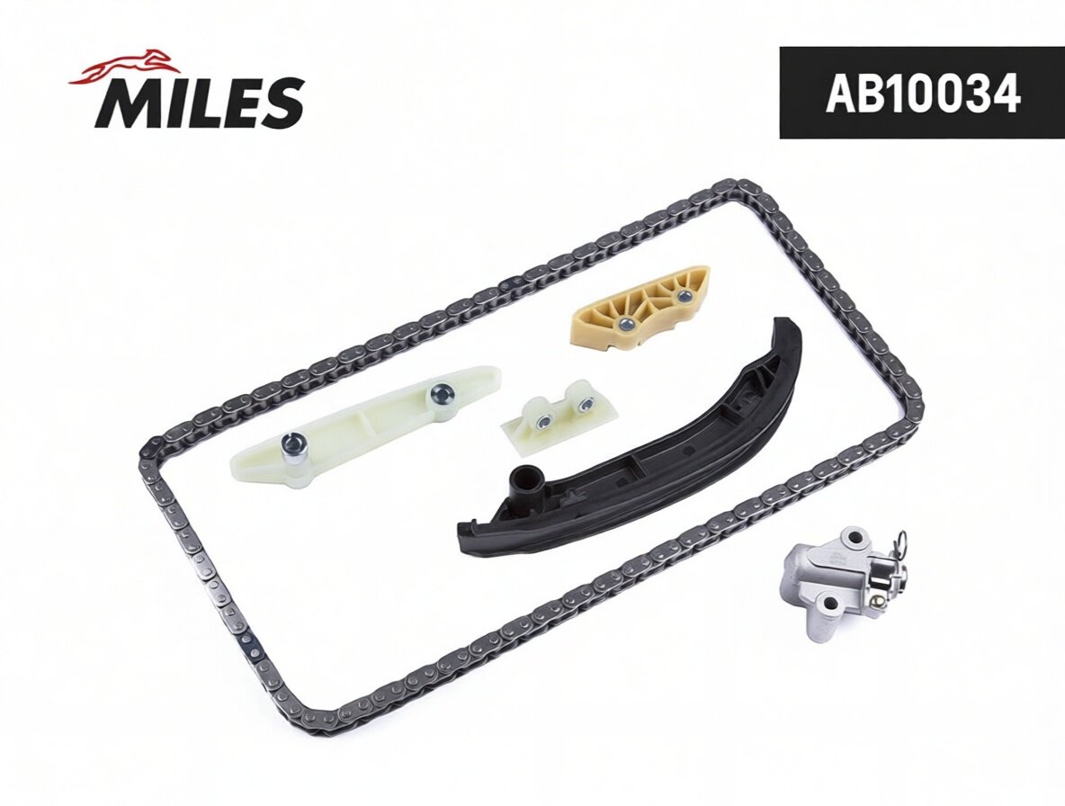 Комплект цепи ГРМ (без звездочек INA 553 0382 10) FORD TRANSIT 2.4Di 06-12 AB10034 Miles арт. AB1003