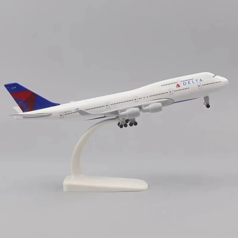 20 см B747 Delta Air Lines Модель самолета Boeing 747 Литой под давлением сплав металла игрушки самолета с шасси коллекция хобби