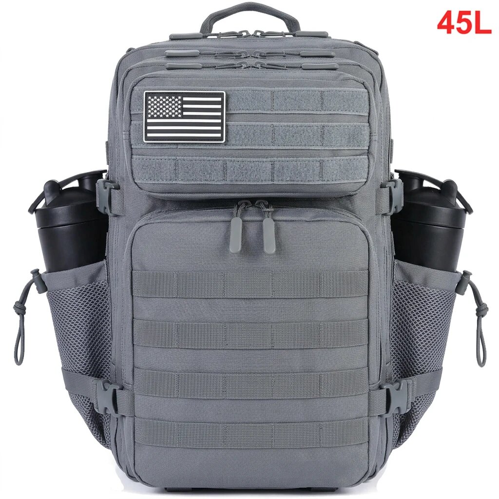 Тактический рюкзак 45L серый, унисекс, городской