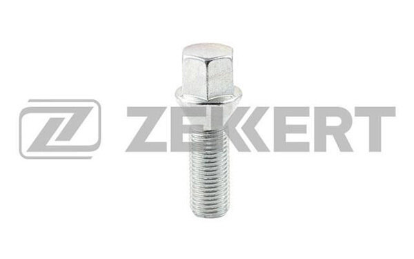 Zekkert Болт колесный конус M14 x 1,5 длина резьбы 33 ключ 17 Цинк. Комплект - 16 шт.