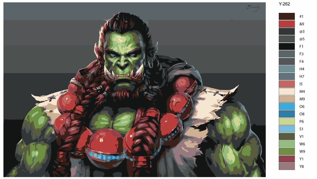 Картина по номерам Y-262 "Игра World of Warcraft" 60х90