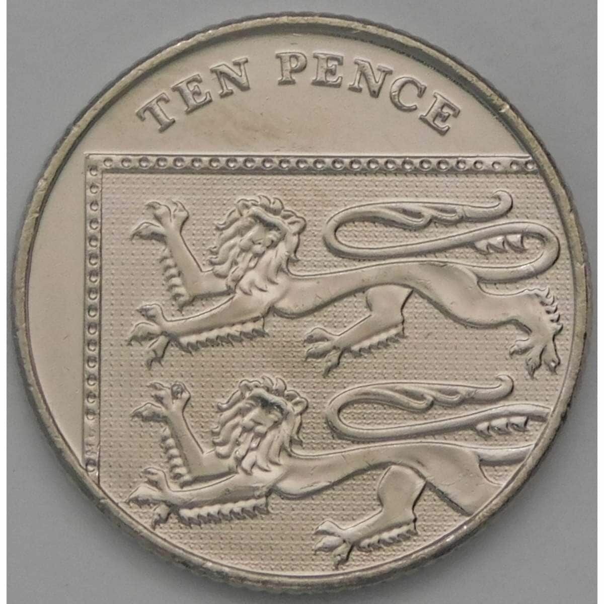 Великобритания 10 пенсов 2021 КМ1335 UNC Королевский Щит арт. 37824