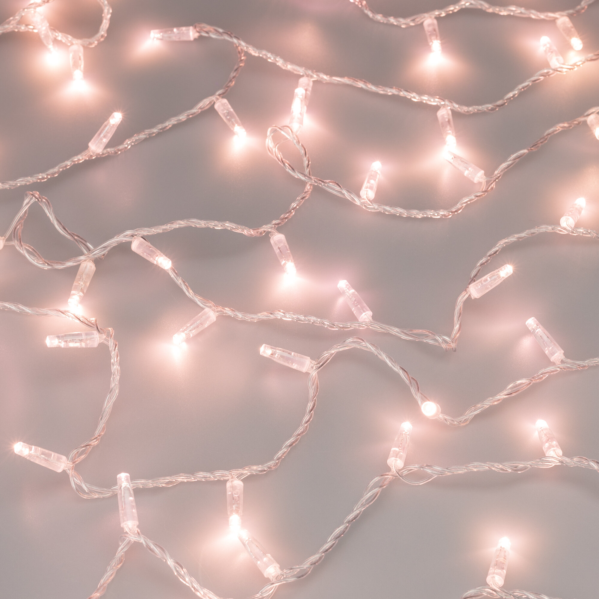 Светодиодная гирлянда ARD-STRING-CLASSIC-1000-CLEAR-100LED-PULSE Rose Gold (230V, 7W) (Ardecoled, IP65)