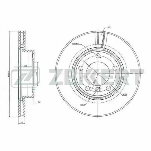 Диск тормозной ZEKKERT bs5004 для BMW 3 серия E36, E46, Z3 E36, Z4 E85