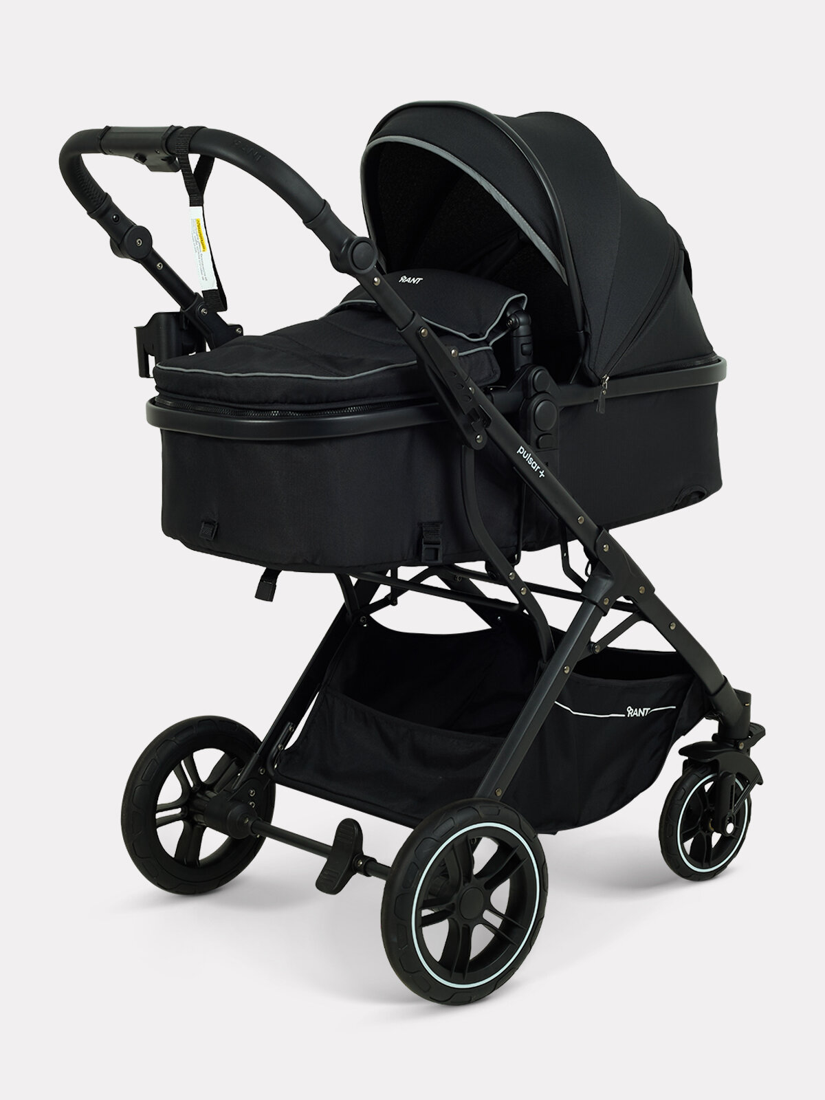 Коляска трансформер детская Rant basic PULSAR plus 2в1, Black