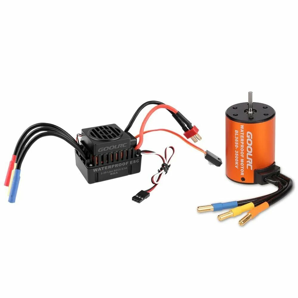 GoolRC Обновление Водонепроницаемый 3650 3500KV безщеточный с 60A ESC Combo, Top Sport