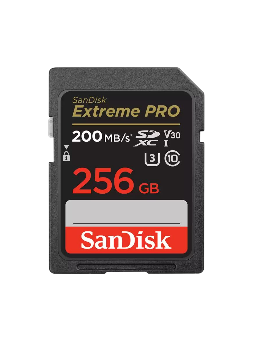 SanDisk 256 ГБ SDXC Extreme Pro карта памяти, запись до 140 Мб/с, чтение до 200 Мб/с (SDSDXXD-256G-GN4IN)