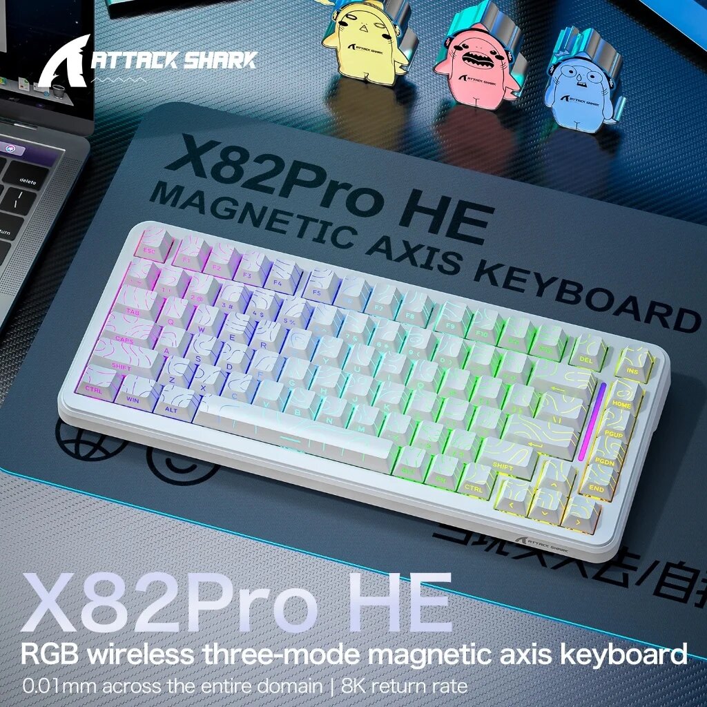 ATTACK SHARK X82Pro HE Black contour lines — фото 1
