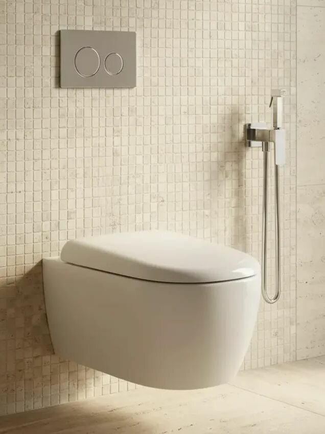 Унитаз подвесной безободковый AQUAme Hygiene Invisible c сиденьем / AQM2019PRO-H