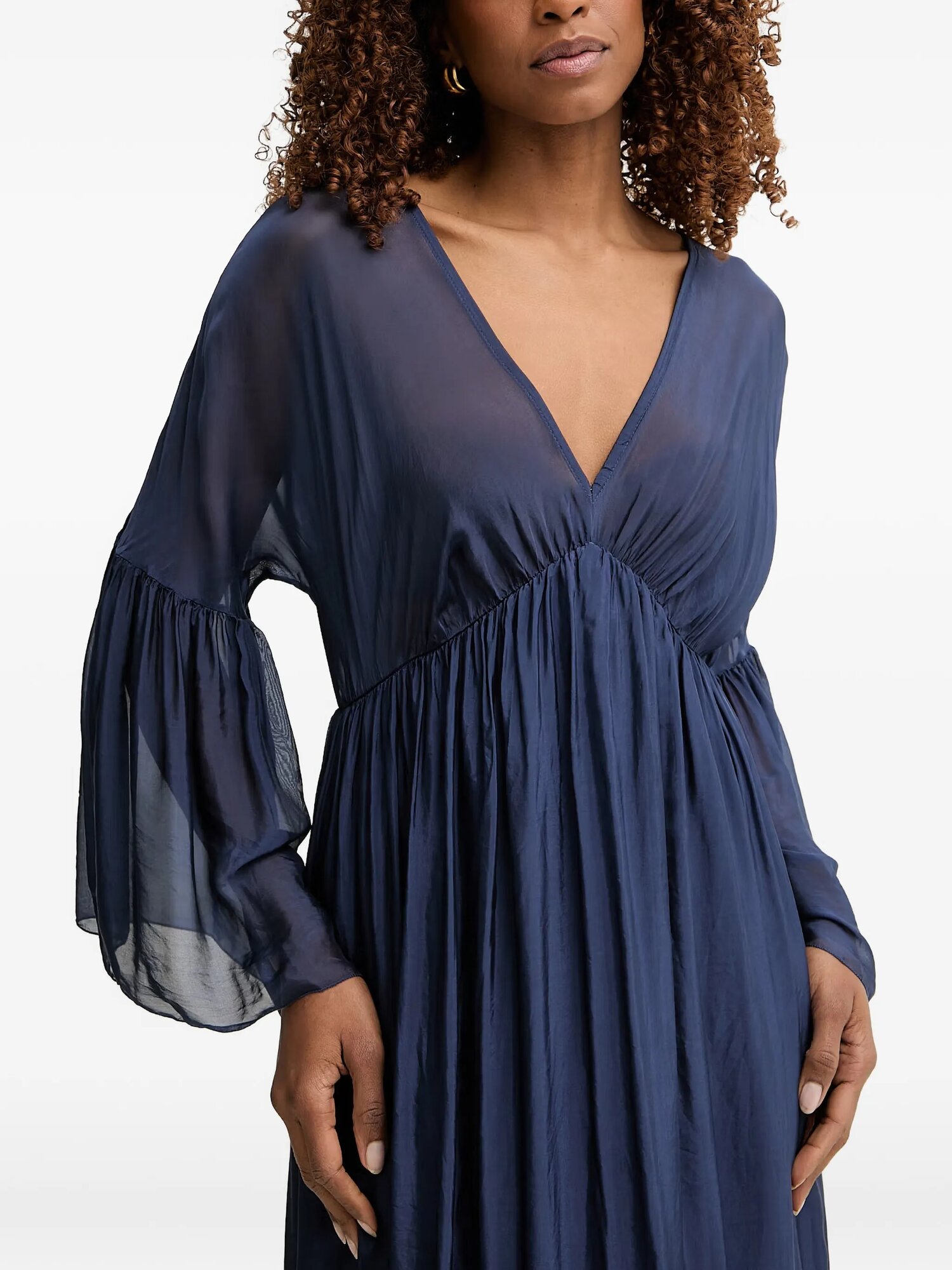 Платье Pleated V-neck maxi dress