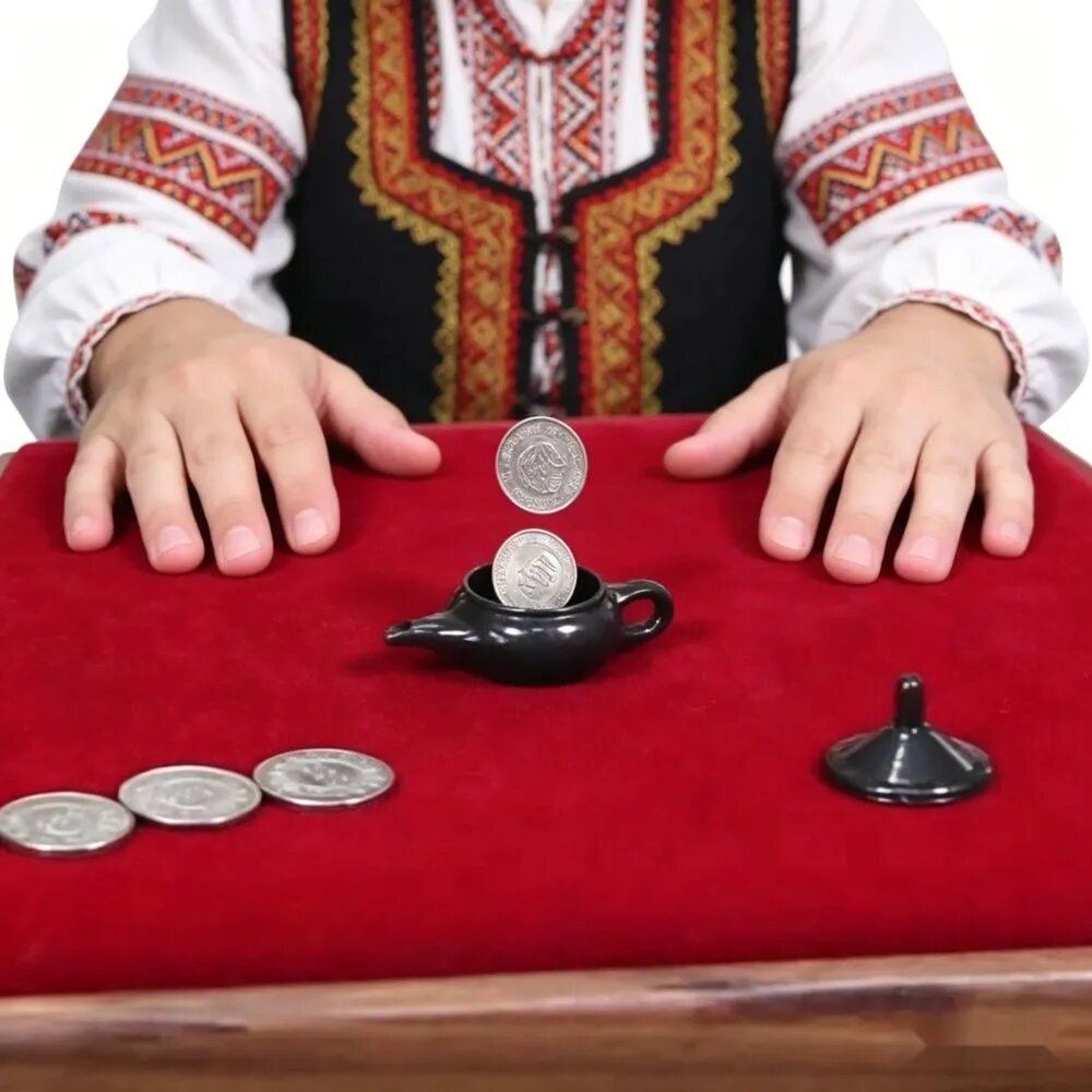 Магический реквизит Волшебный чайник, фокус с проникновением монеты в горшок, легкое обучение и интересные эффекты для интерактивной магии, лучший выбор для общения и выступлений на встречах