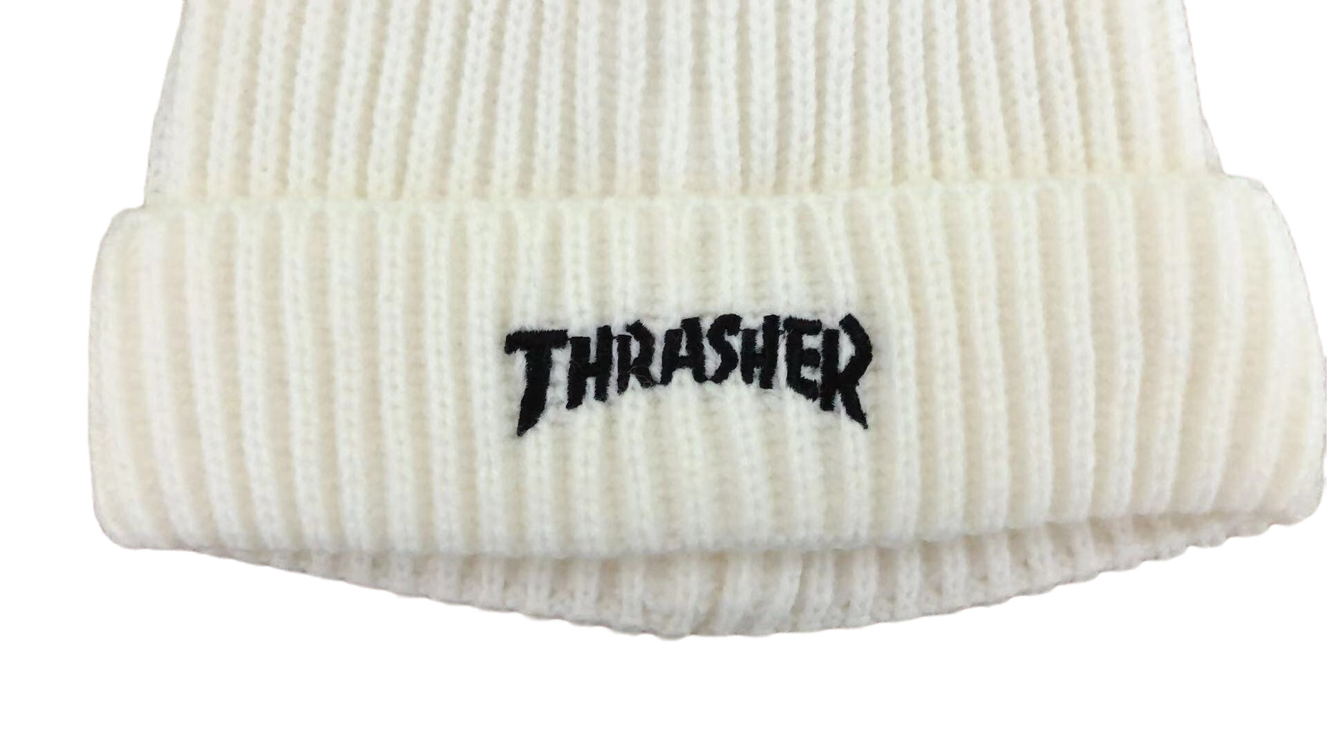Шапка-бини THRASHER для мужчин, размер OneSize, белый, — фото 1
