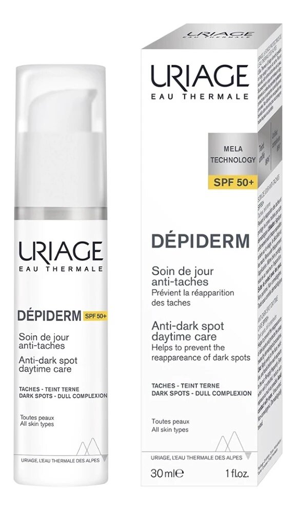Дневная эмульсия для лица против пигментных пятен Uriage Depiderm Soin De Jour Anti-Taches SPF50 30 мл
