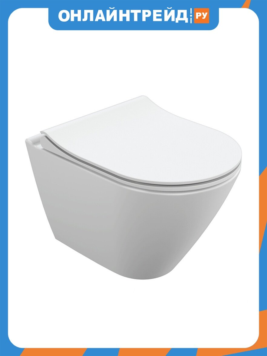 Унитаз подвесной Cersanit City Smart Clean On DPL EO slim LP с сиденьем микрофлит