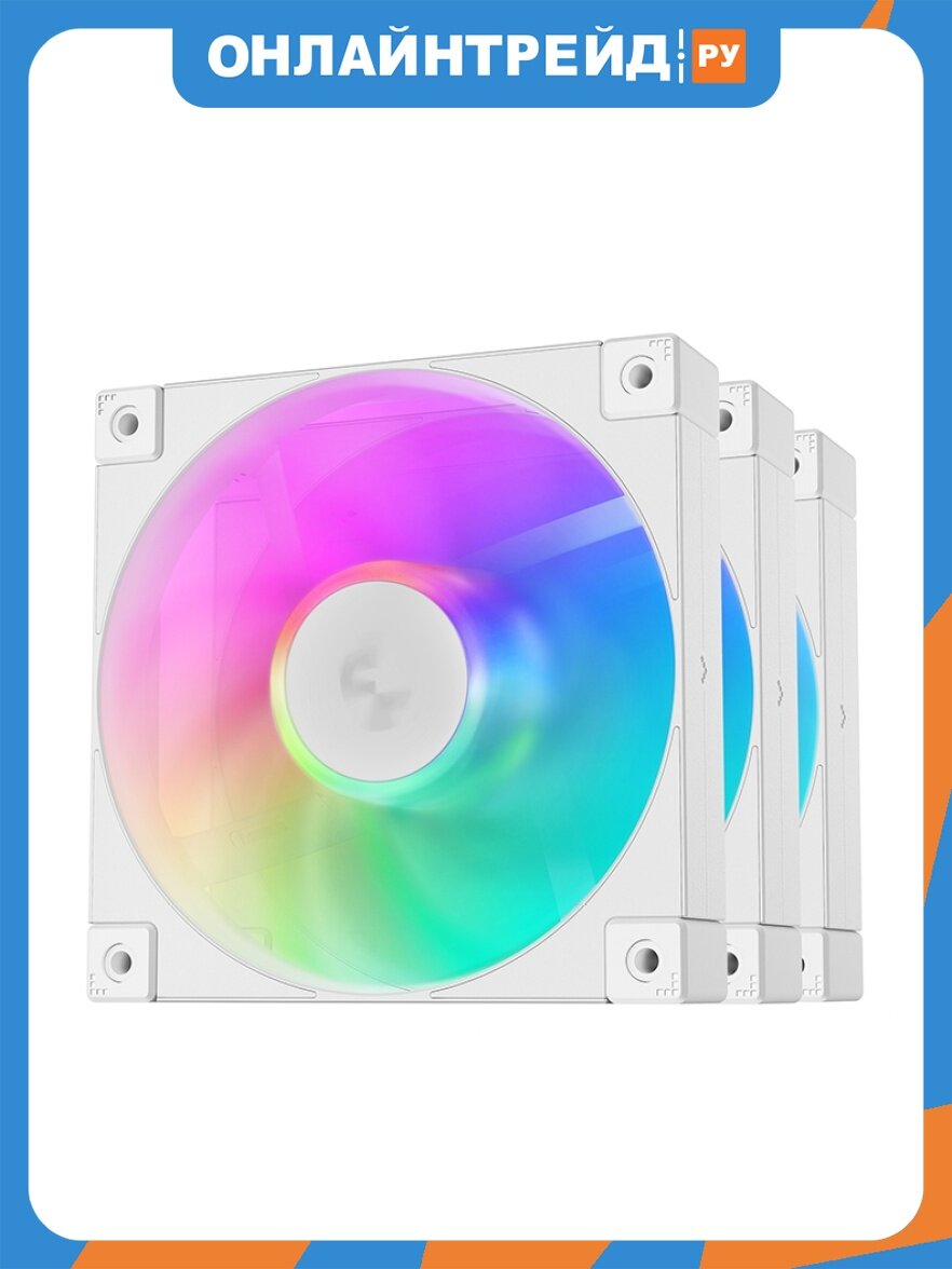 Вентиляторы для корпуса Deepcool FD12 ARGB WH-3 IN 1 3шт (R-FD12-WHAPN3-G)