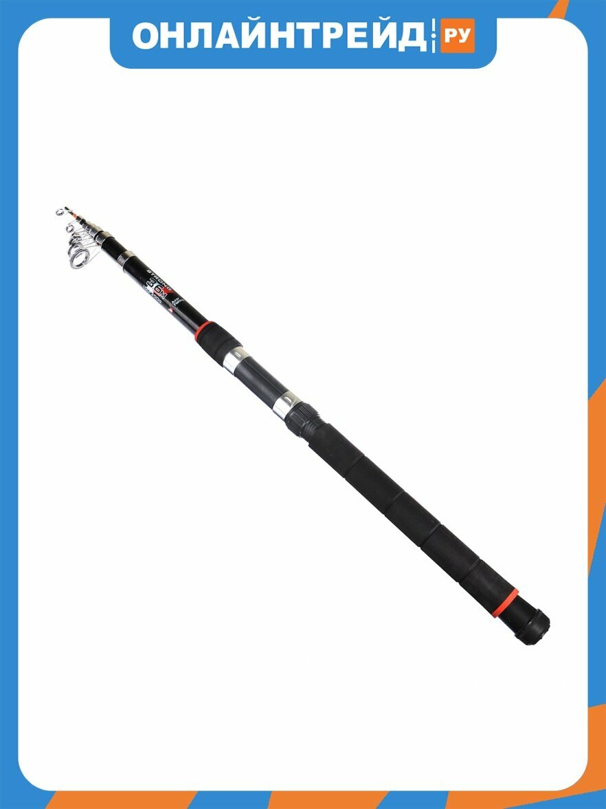 Удилище карповое Azor Fishing с кольцами Геркулес телескопический, карбон, 3.6м, тест 100-300гр.