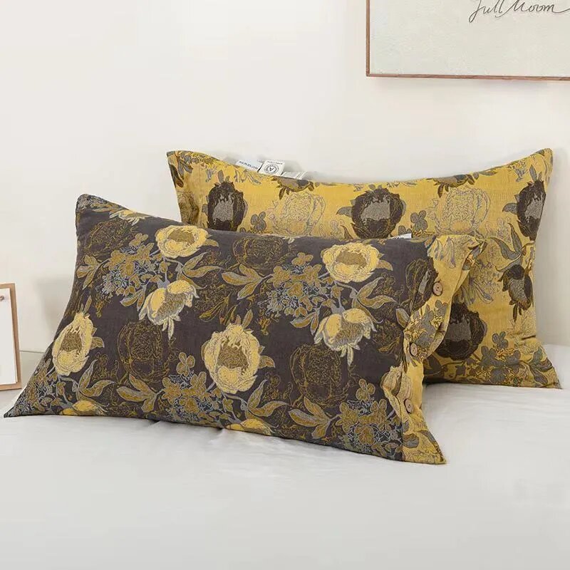 Наволочка homely W из муслина, хлопок, 50x70 см, с орнаментом