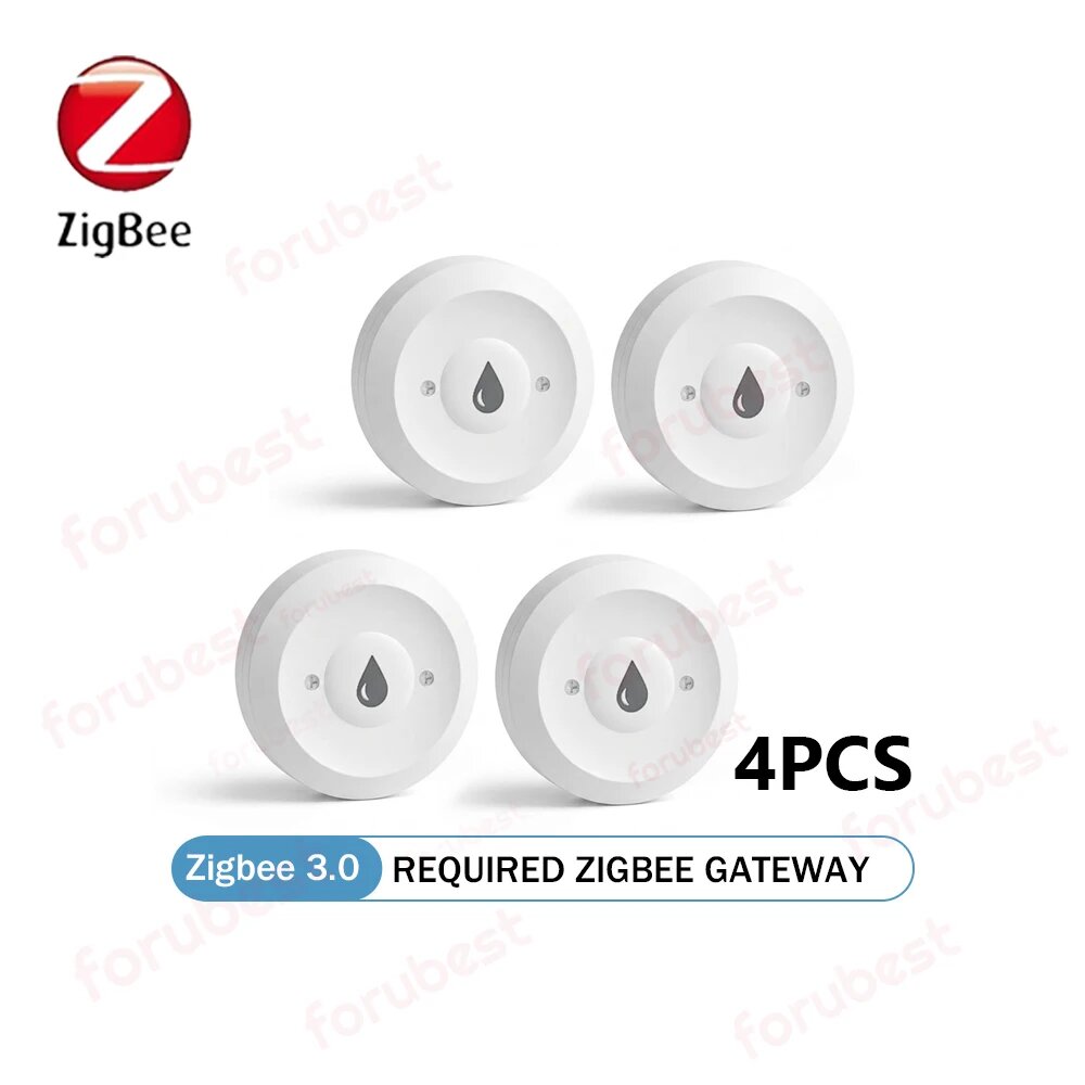Датчик протечки воды Zigbee, 4PCS